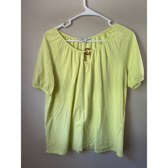 Pendleton | Tops | Pendleton Petite Womens Top Large Yellow Brown Ring ...